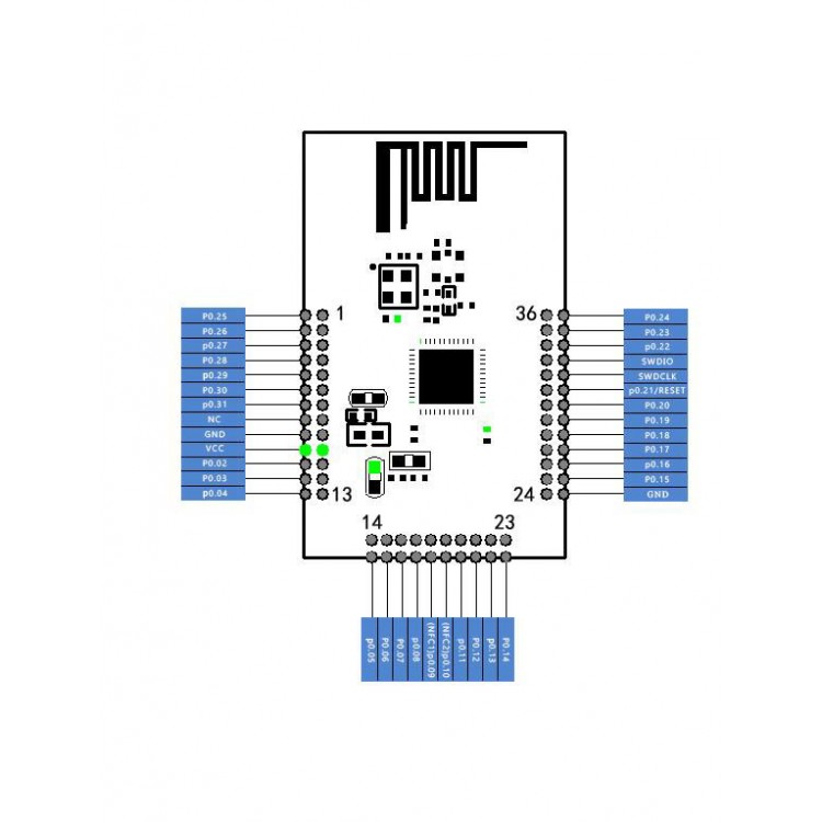 Ultra Low Energy Bluetooth 4.1 Module NRF52832 | 101771 | Other by www ...