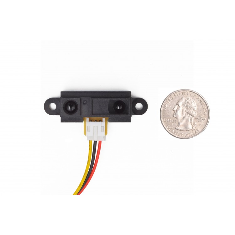 IR Distance Sensor GP2Y0A21YK0F (Sharp, Analog, 10-80 cm) | 101809 ...