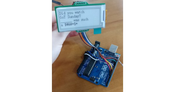 E-Ink Display Module Tutorial Part 1 - Text