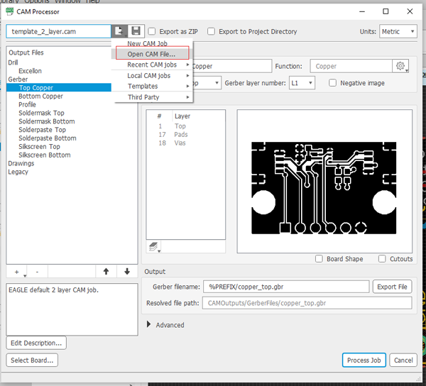 How to Generate Gerber File in Eagle 9.2