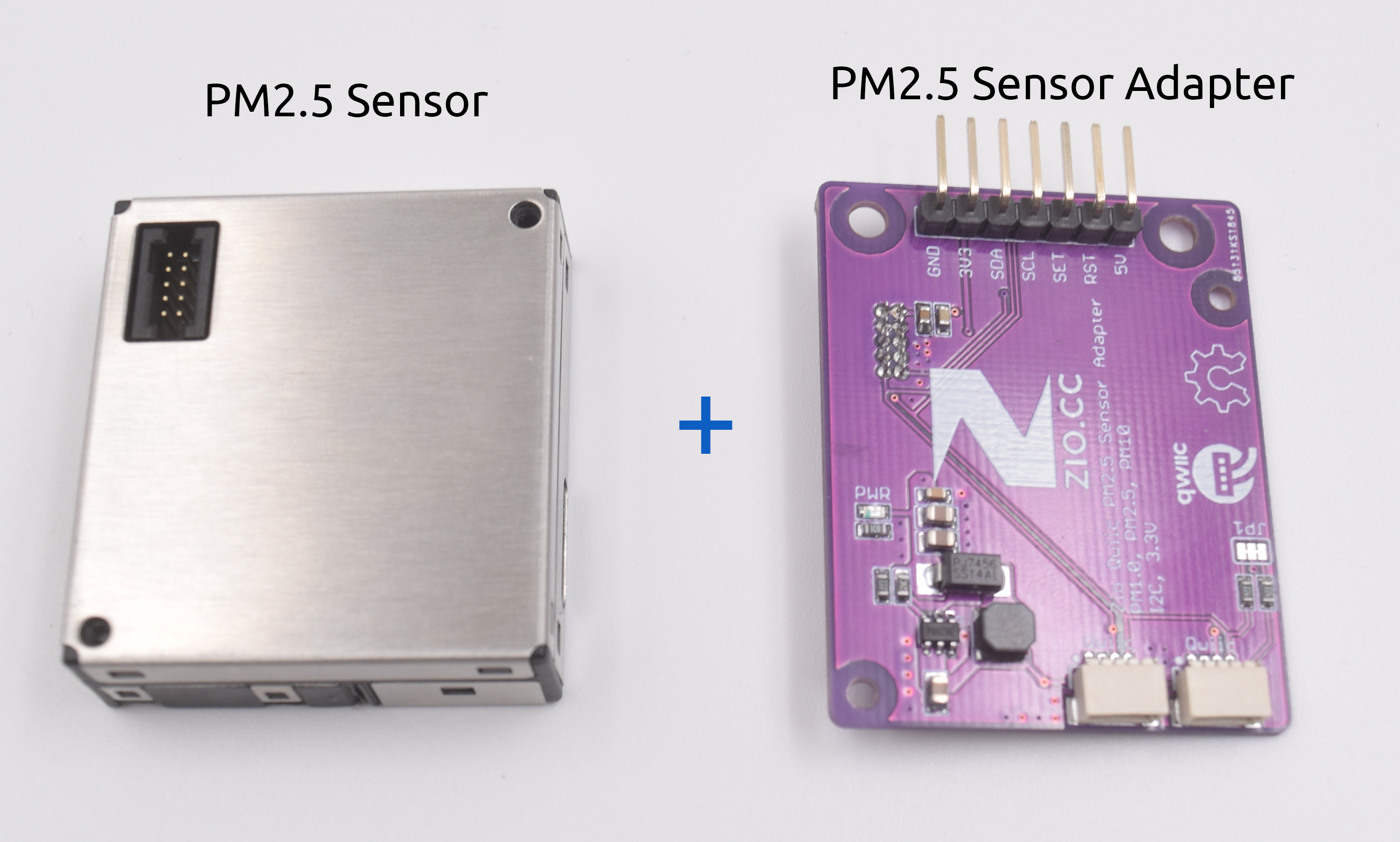 Zio PM 2.5 Air Quality Sensor with Adapter Qwiic Start Guide